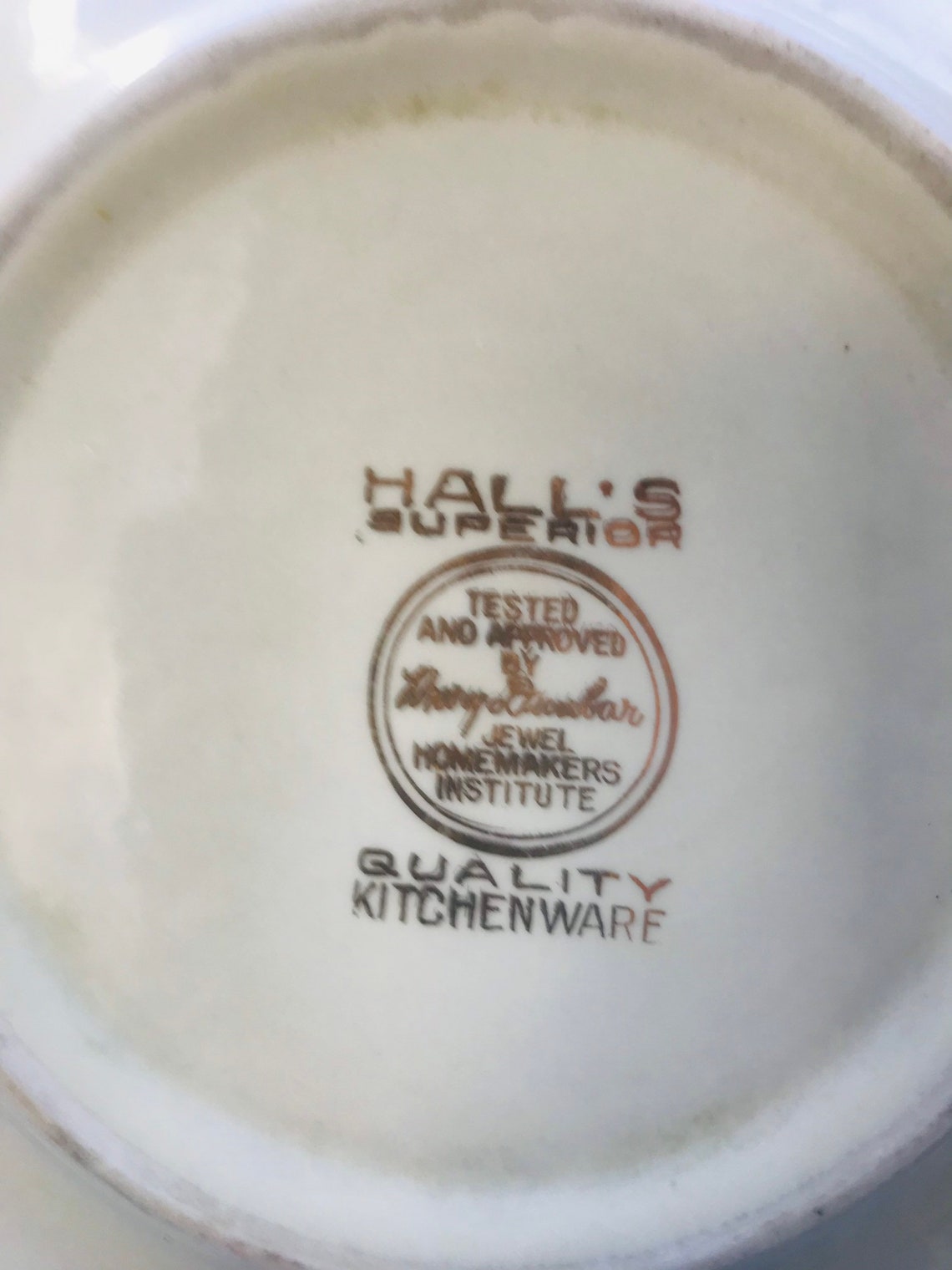 Vintage Halls Jewel Tea Co. Autumn Leaf Serving Bowl - Etsy