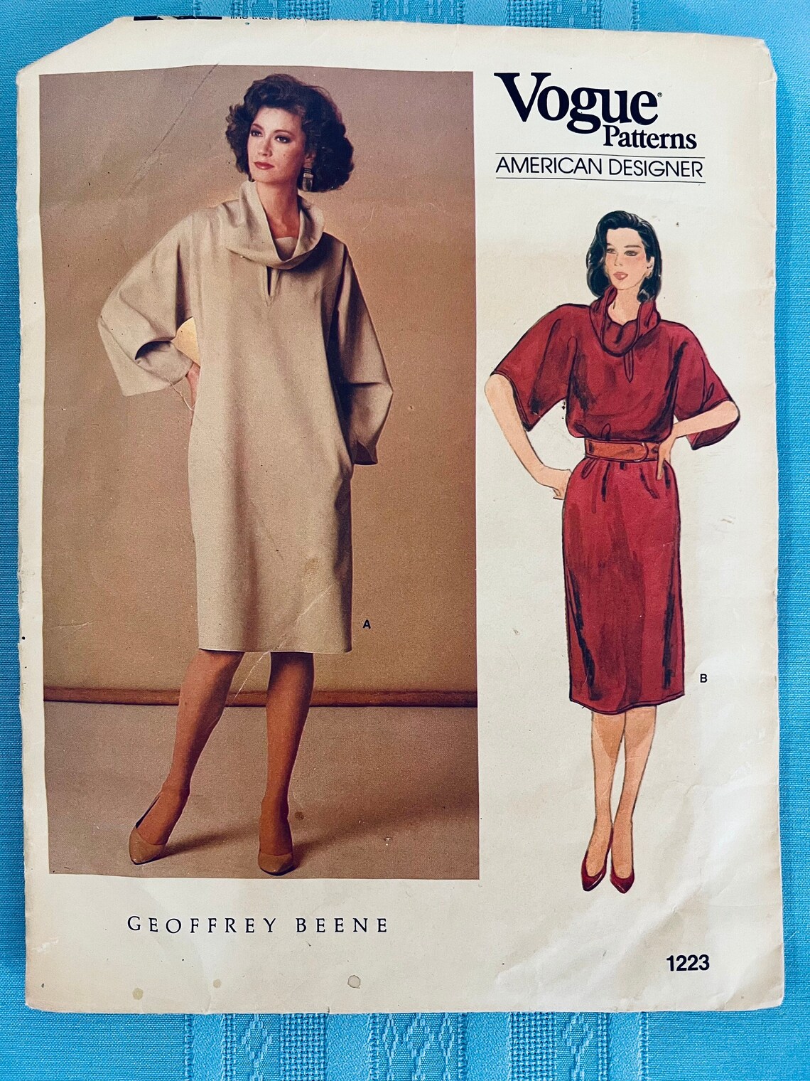 Vintage 1980s Dress Pattern, Vogue Sewing Pattern 1223, American ...