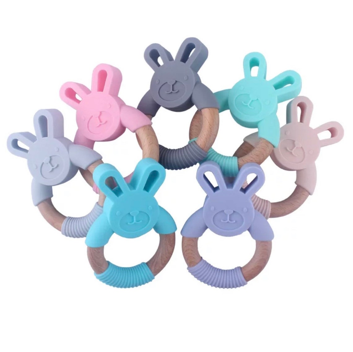 Baby teether Silicone teether Rabbit teether Baby gift | Etsy