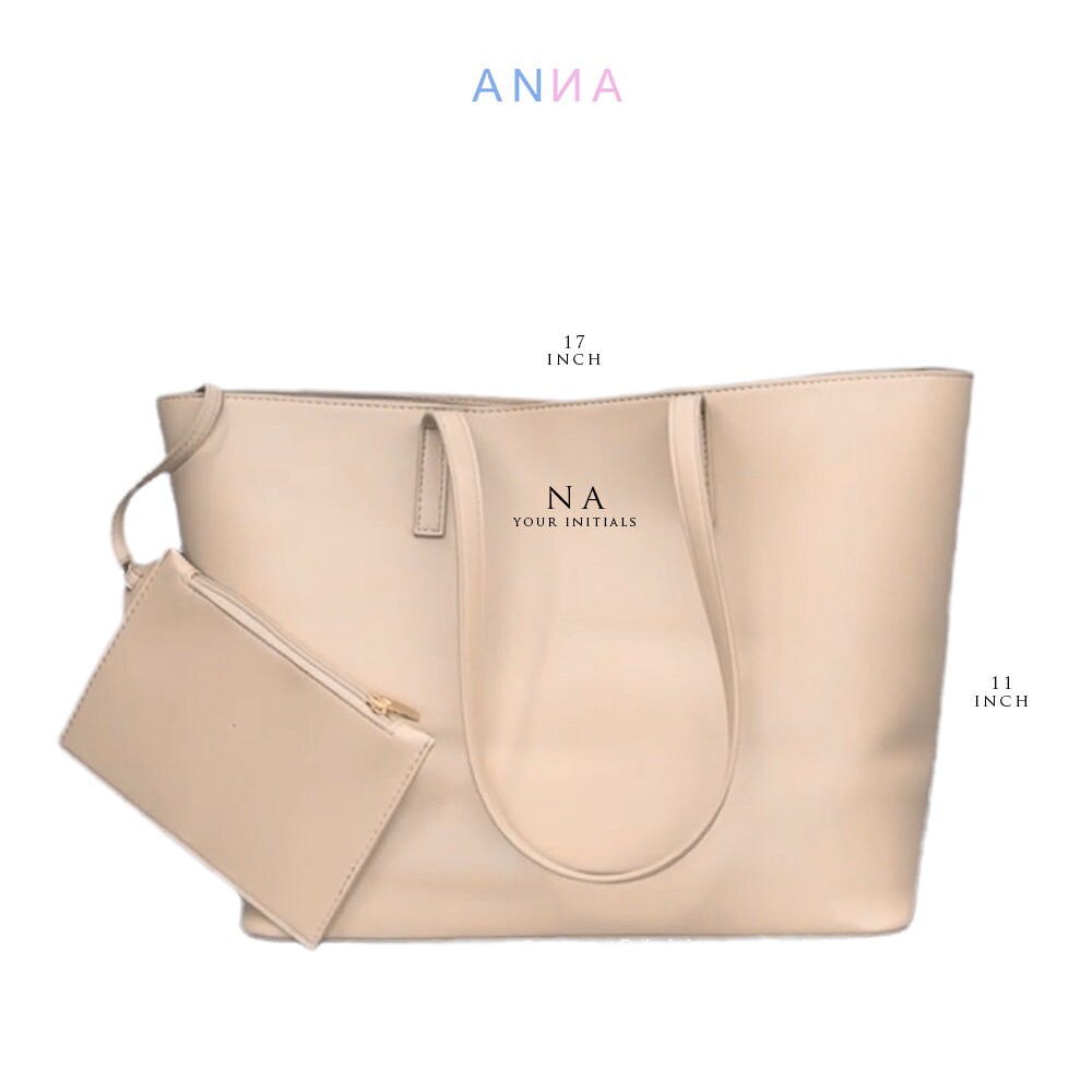 Personalized Leather Tote Bags With Your Initials Embossed - Etsy
