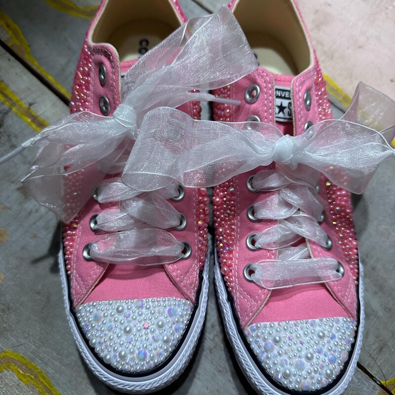 Bedazzled Chucks - Etsy