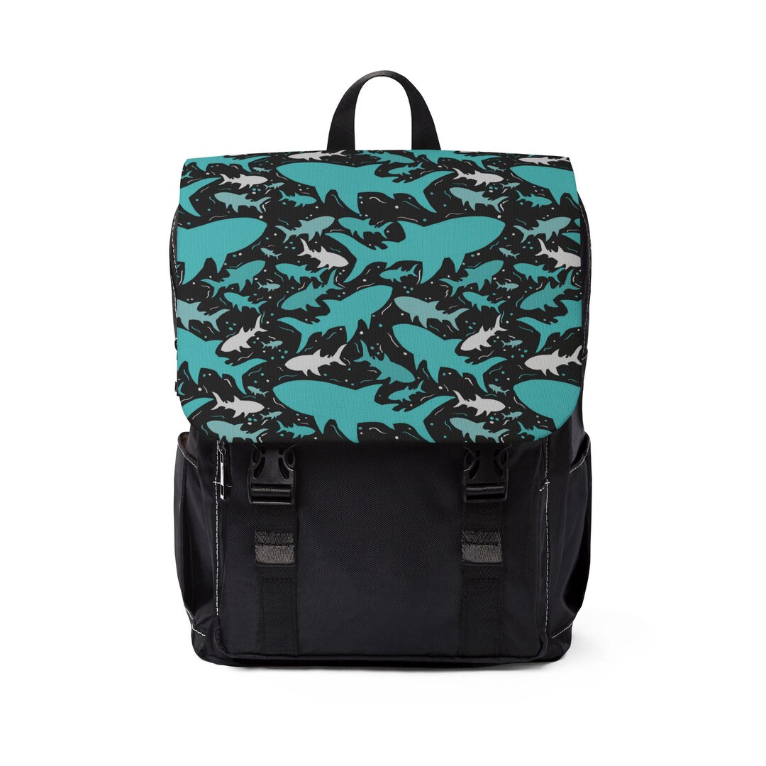 Shark Print Backpack party Shark Winter Mix - Etsy