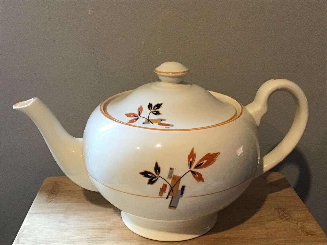 Alfred Meakin England Teapot Leaves Pattern - Etsy Ireland