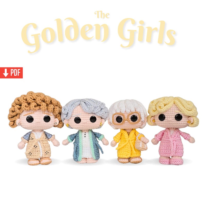 Golden Girls Crochet Pattern | Amigurumi Pattern | PDF English | Funko ...