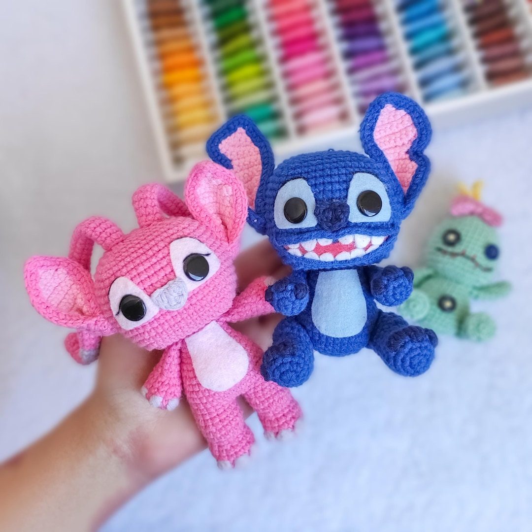 Stitch, Angel, and Scrump Crochet Patterns Amigurumi PDF in English - Etsy