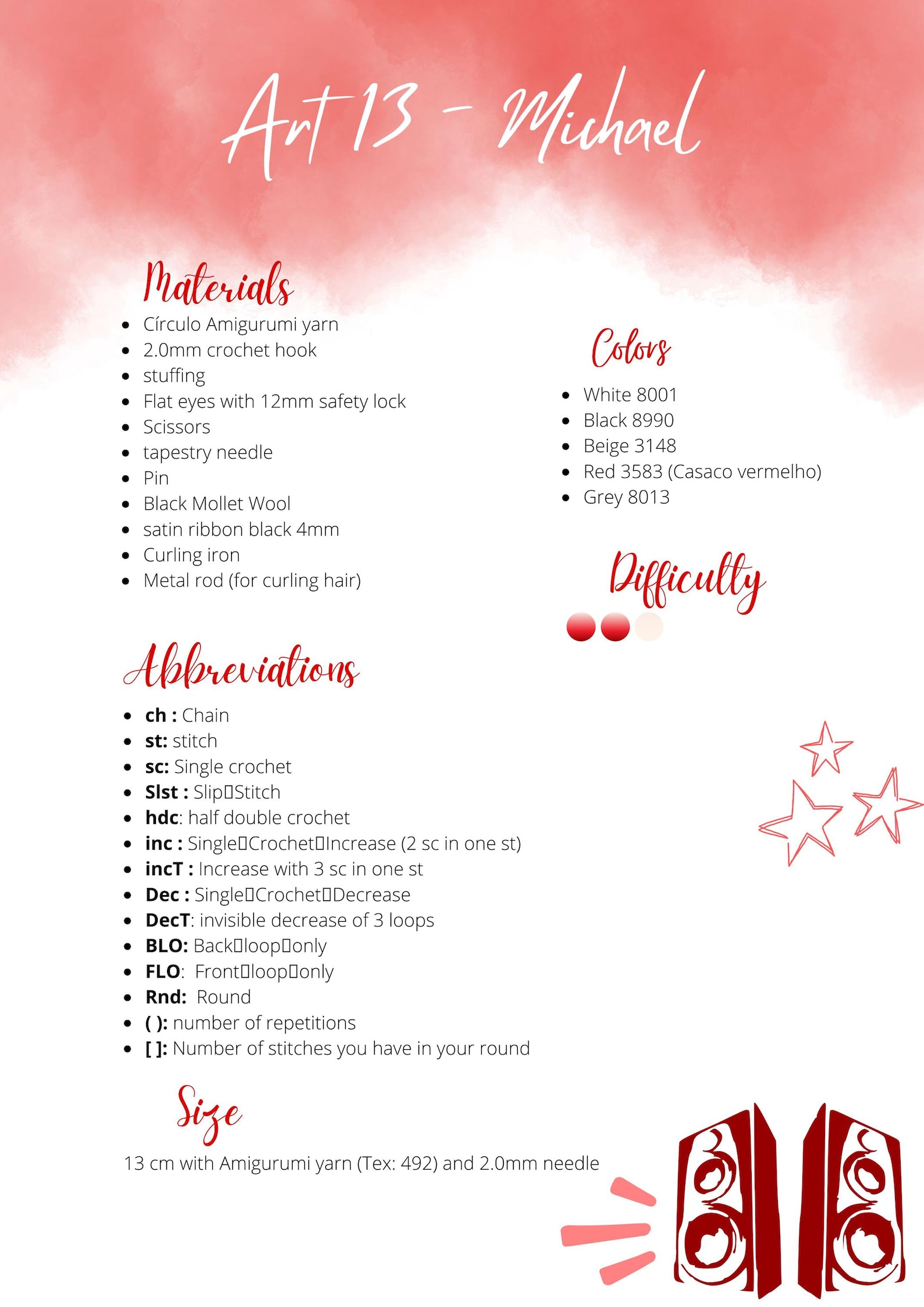 Michael Jackson Crochet Pattern, Amigurumi Pattern, PDF Pattern in ...