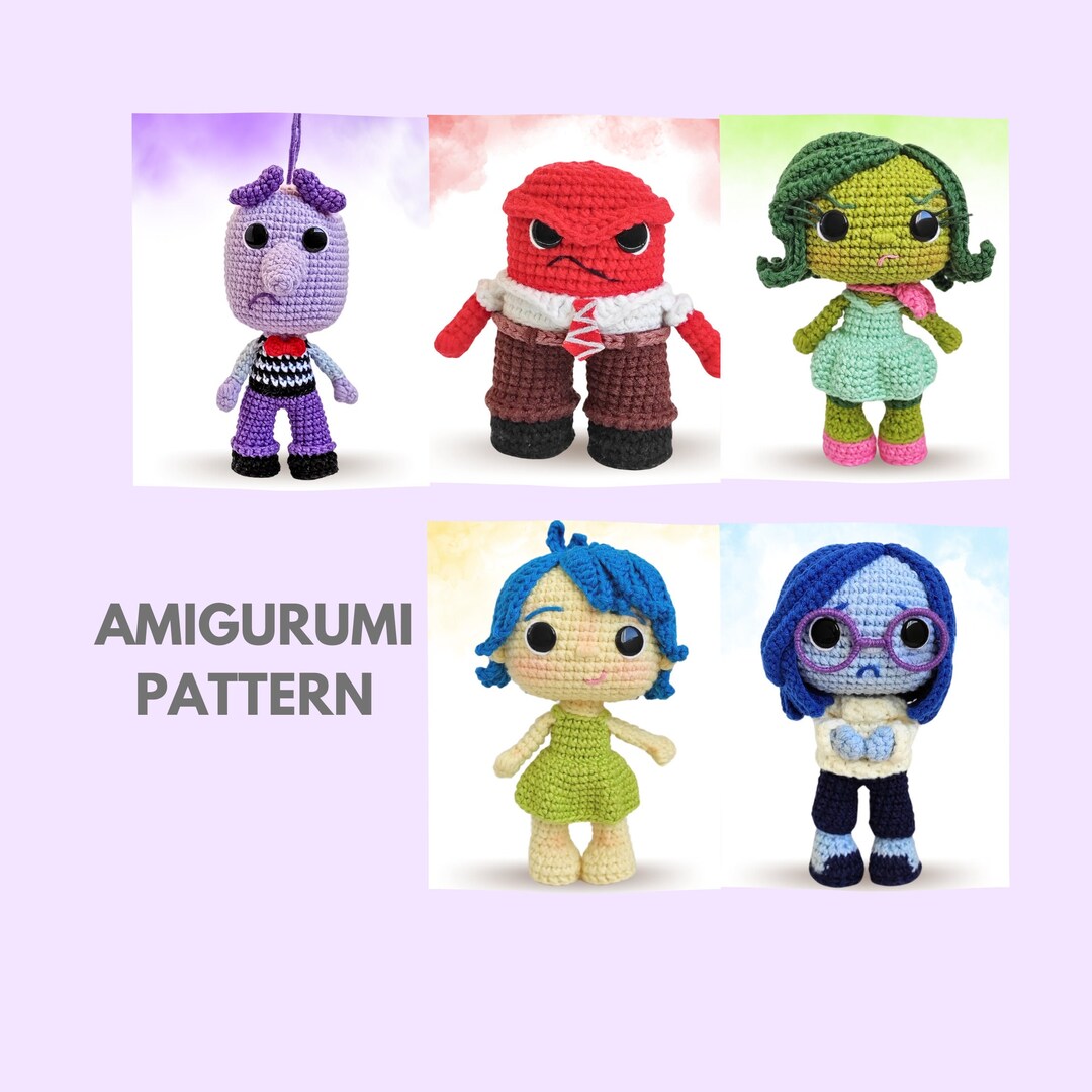 5 Emotions Crochet Amigurumi Pattern, Funko Pop Style (PDF Pattern) - Etsy