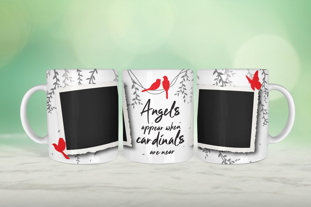 Memorial Photo Mug Sublimation Design: Cardinal Angels (PNG) - Etsy