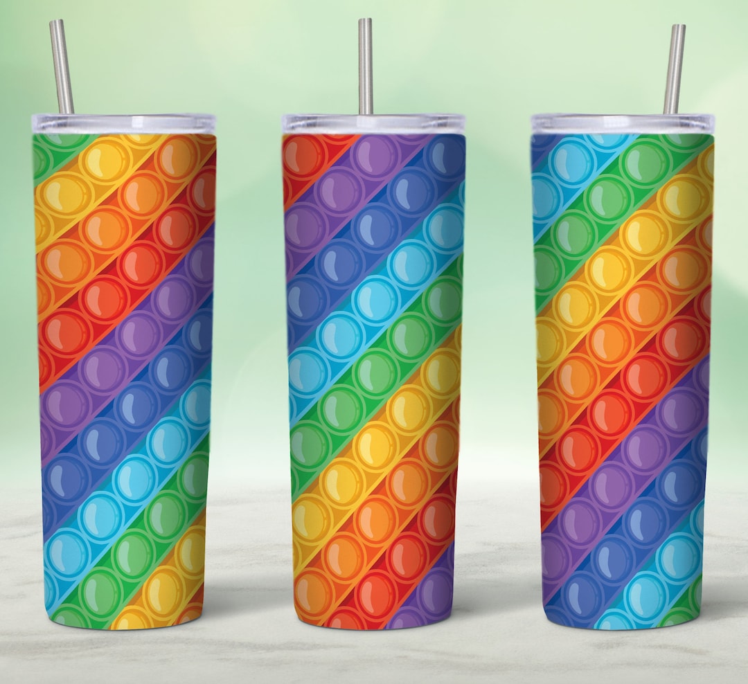 Pop It Sublimation Designs, 20oz Skinny Tumbler, Don't Mind Just Poppin ...