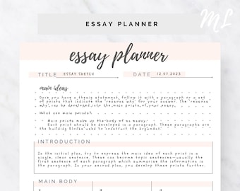 Essay Plan Template | Etsy