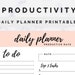 Daily Pink Planner, Printable Planner, Daily Schedule, Daily Organizer ...
