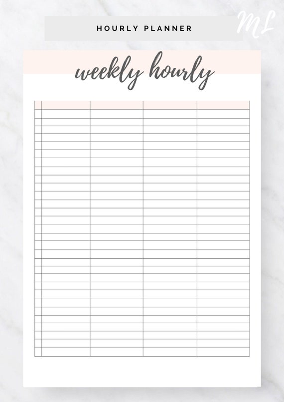 Printable Weekly Hourly Schedule Printable Weekly Hourly Schedule