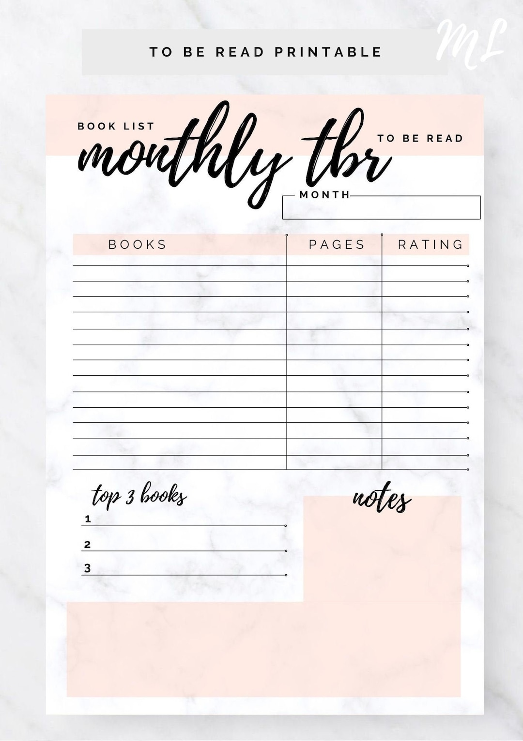 Monthly Book Page and Stars Trackers for Reading Planner or Journal ...