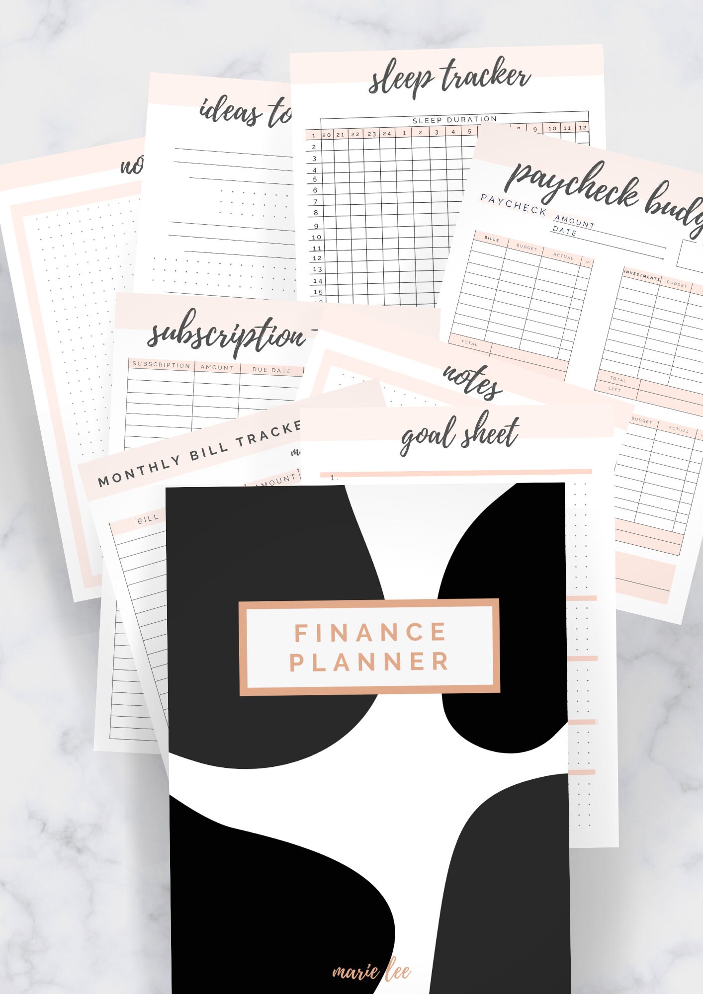 Digital Budget Planner, Digital Finance Planner, Monthly Budget ...