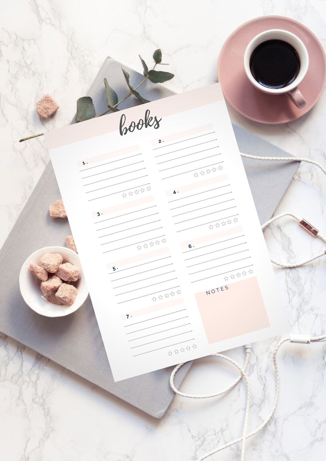Monthly Book Page and Stars Trackers for Reading Planner or Journal ...