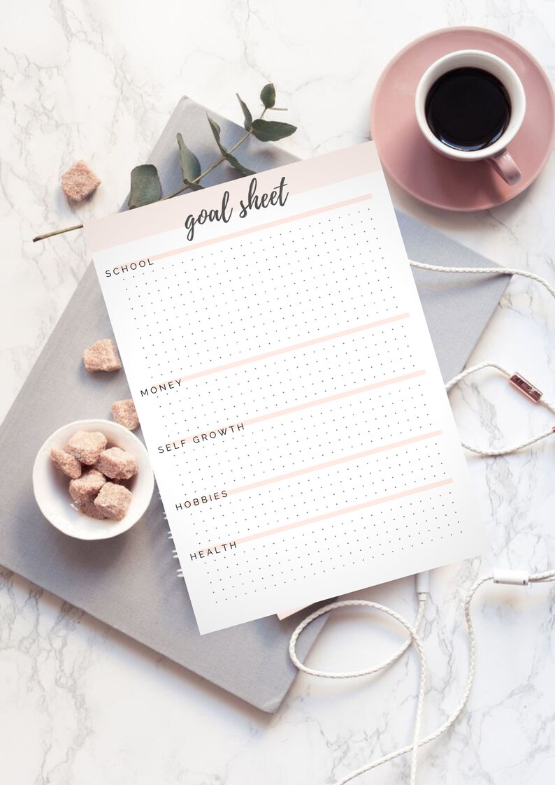 GOAL PLANNER Printable goal Printable Goal Worksheet Productivity ...