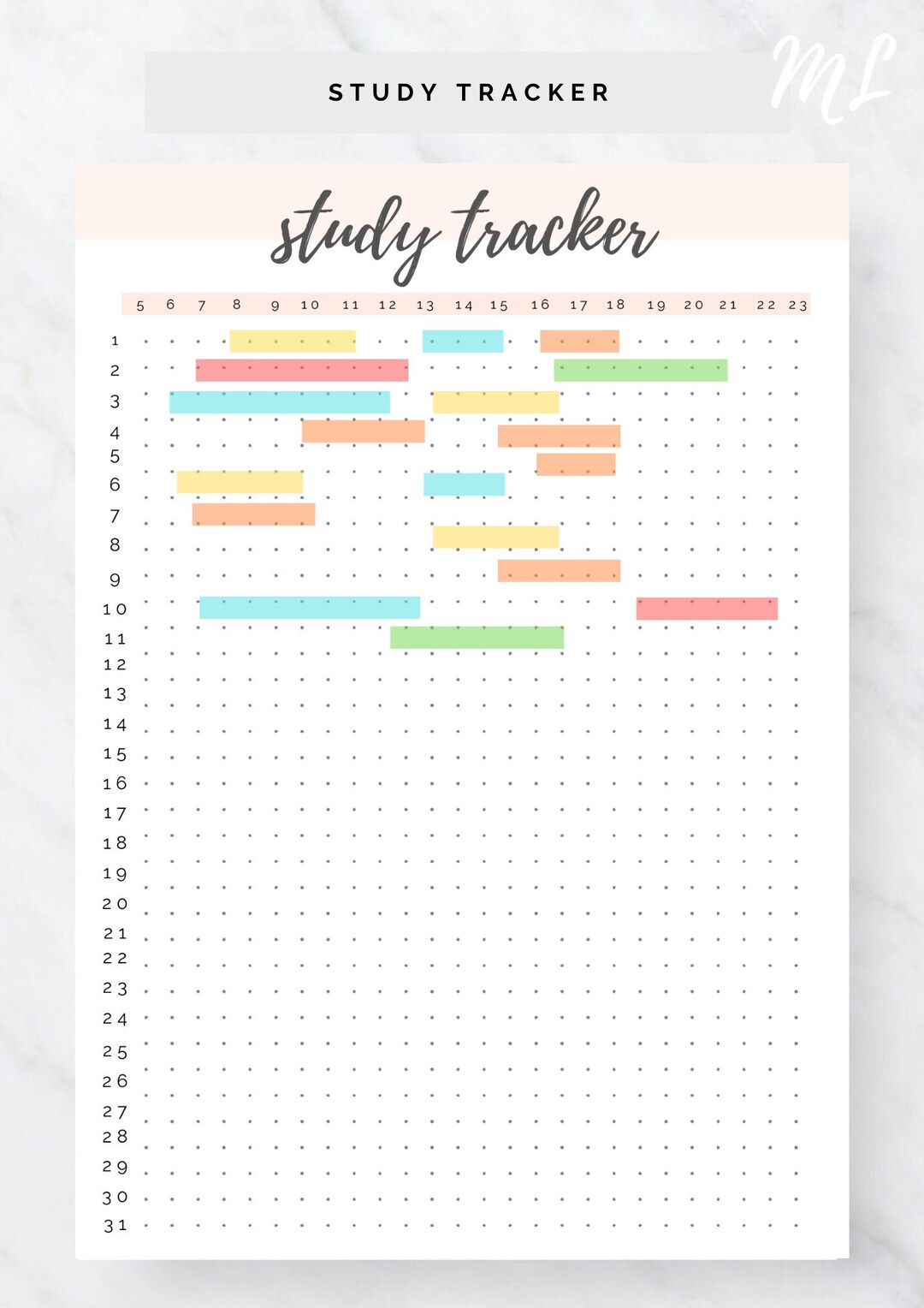 STUDY LOG Study Tracker Printable, Study Log, Study Planner, Study ...