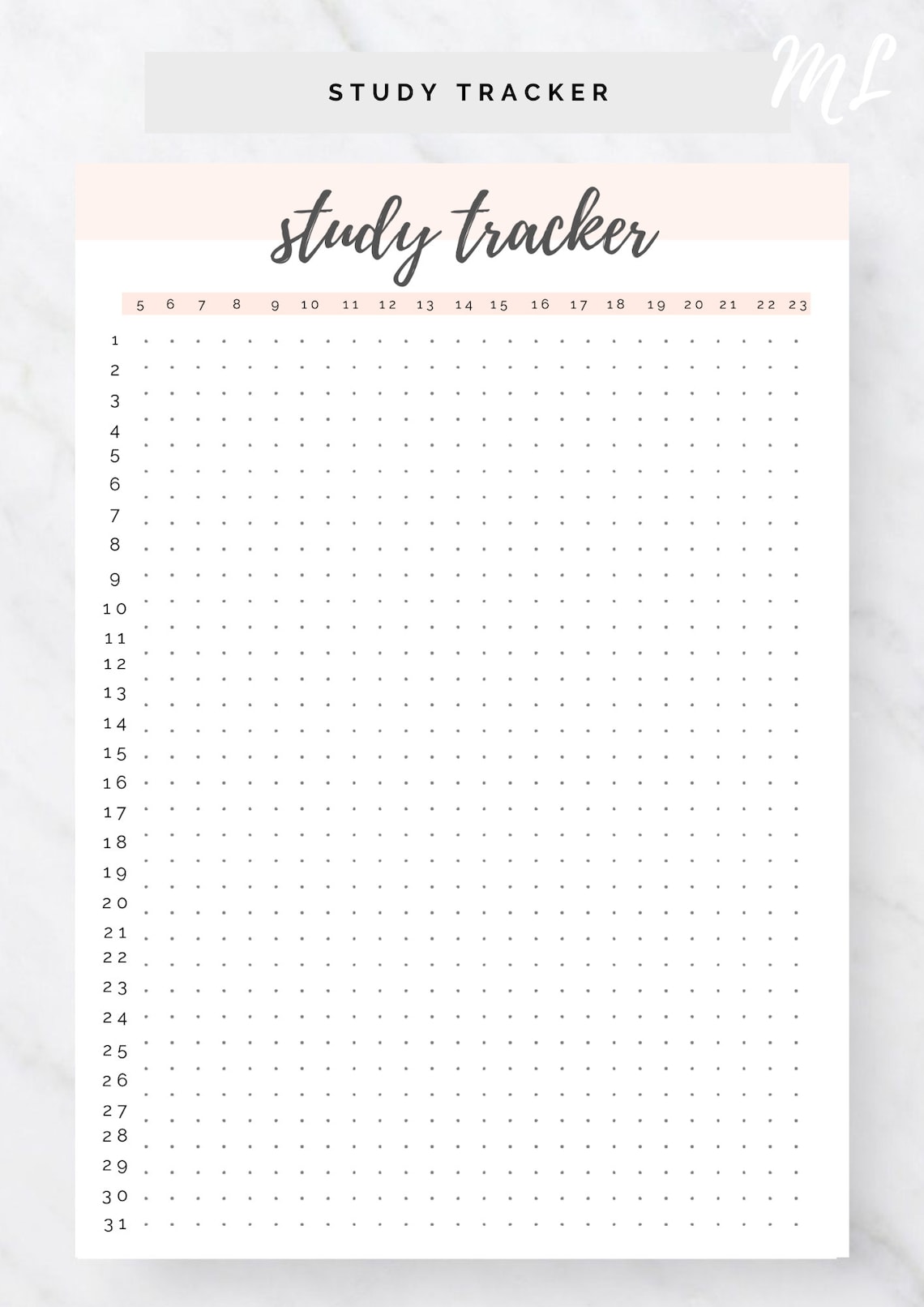 STUDY LOG Study Tracker Printable, Study Log, Study Planner, Study ...