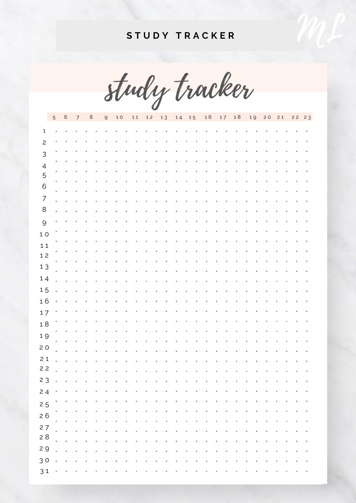 STUDY LOG Study Tracker Printable, Study Log, Study Planner, Study ...