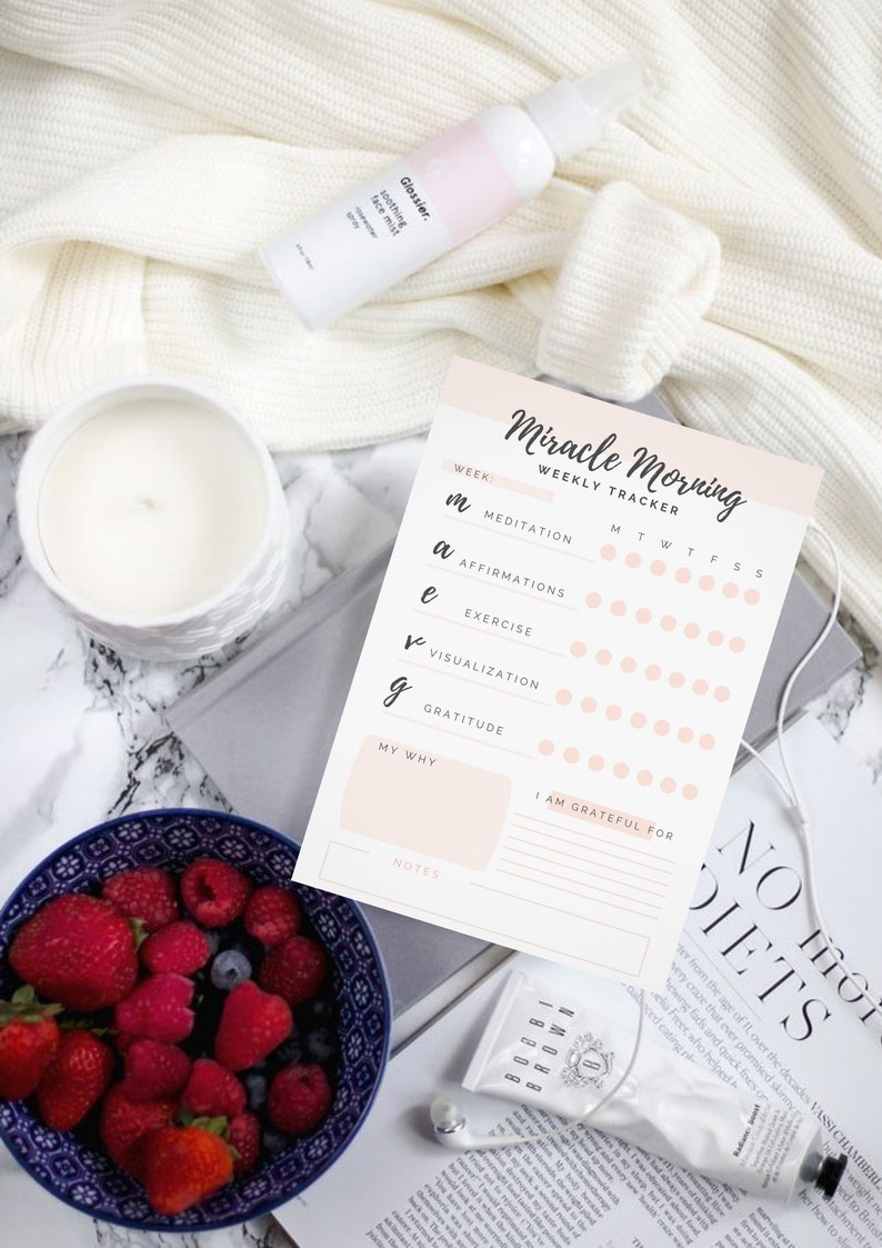 MIRACLE MORNING JOURNAL Weekly Miracle Morning Tracker, the Miracle ...