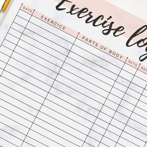 Workout Log Monthly Workout Journal Exercise Log Workout Calendar ...