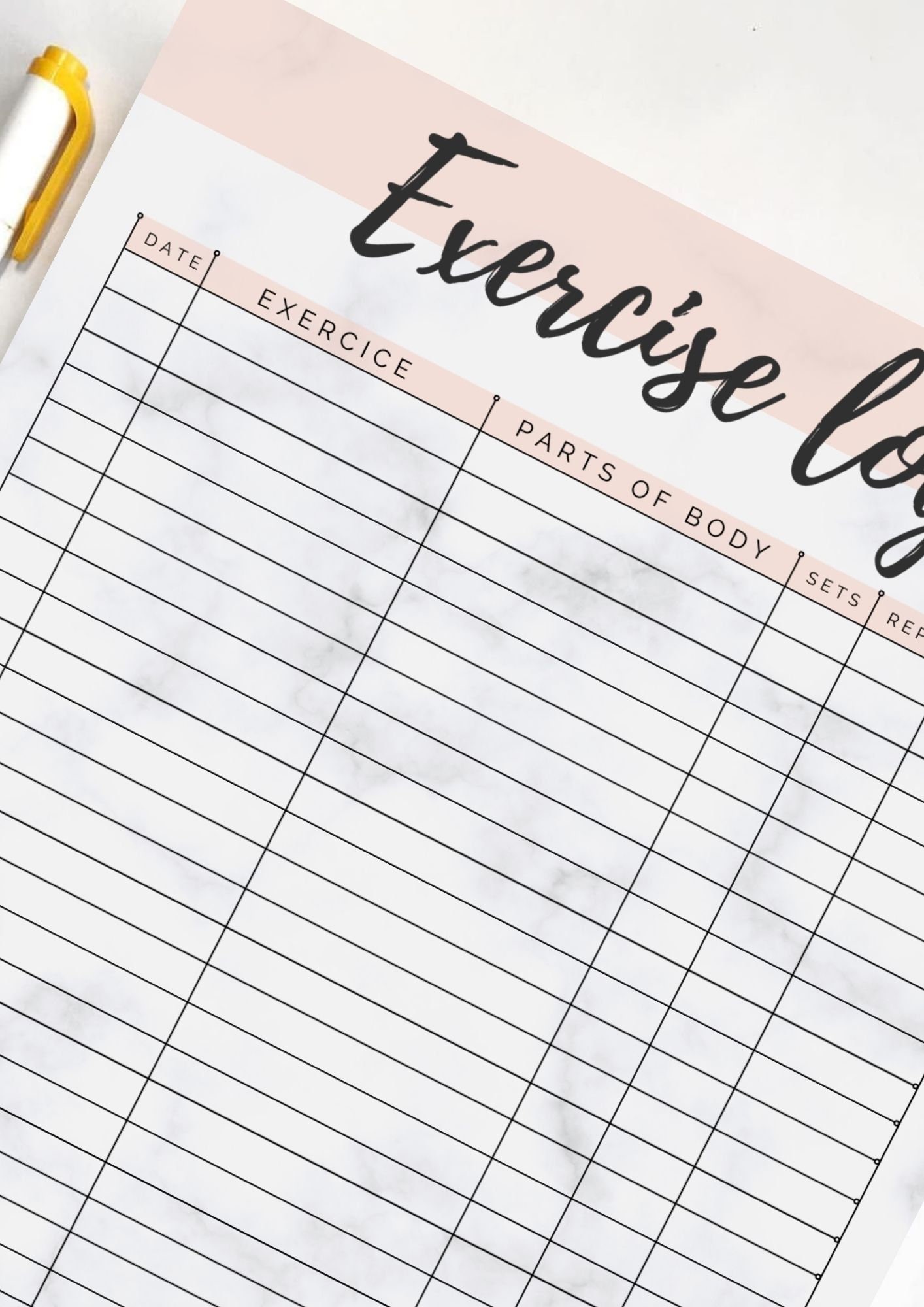 Workout Log Monthly Workout Journal Exercise Log Workout Calendar ...