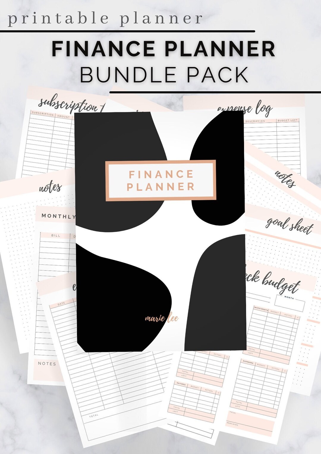 Digital Budget Planner, Digital Finance Planner, Monthly Budget ...