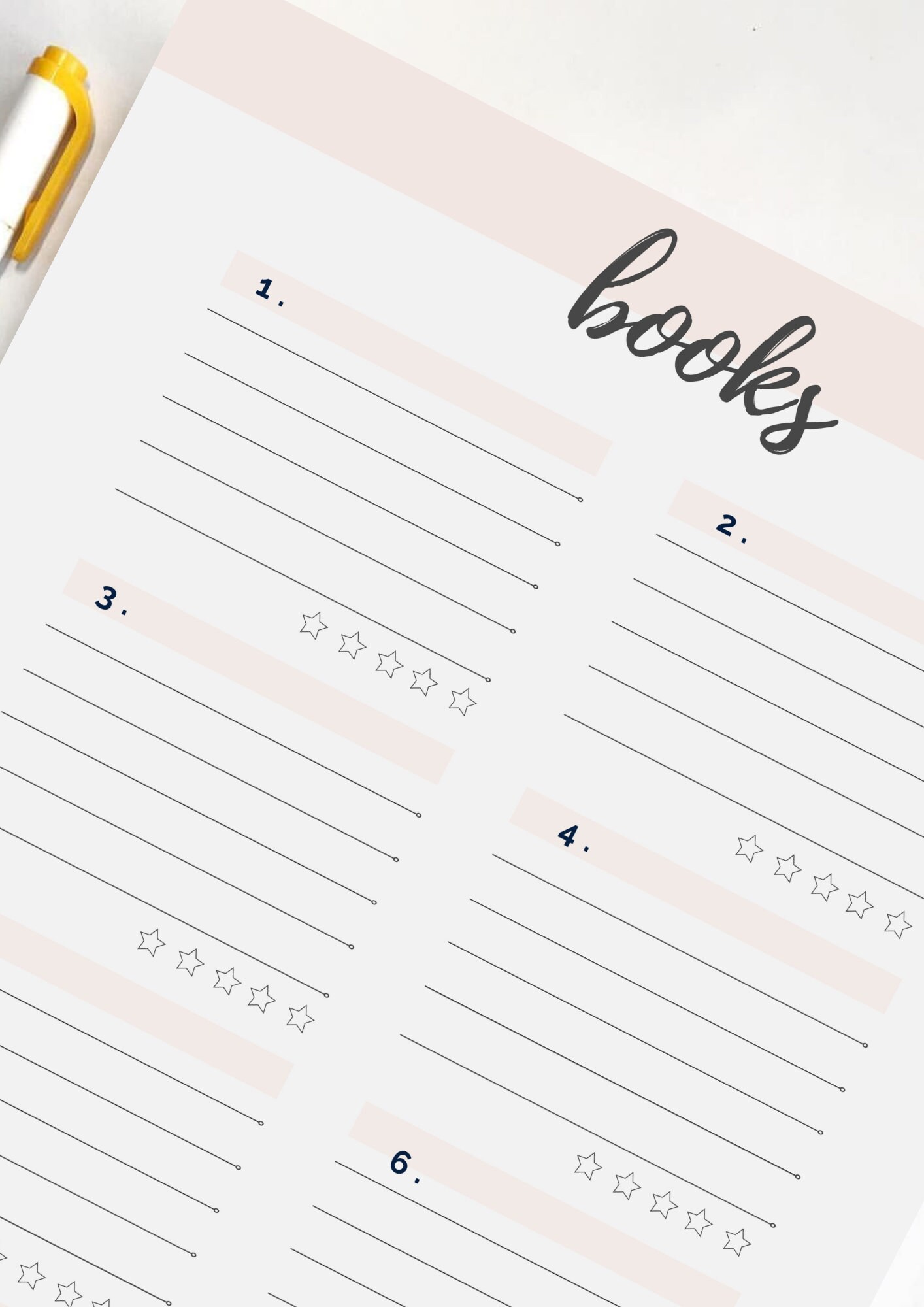 Monthly Book Page and Stars Trackers for Reading Planner or Journal ...