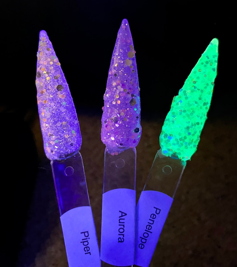 3 Sparkle Glow in the Dark Nail Dip Powders - Etsy
