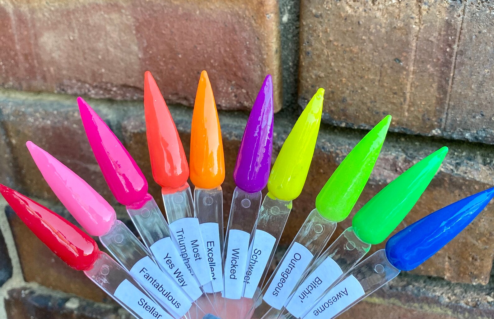80s Colors Neon Nail Dip Powders - Etsy