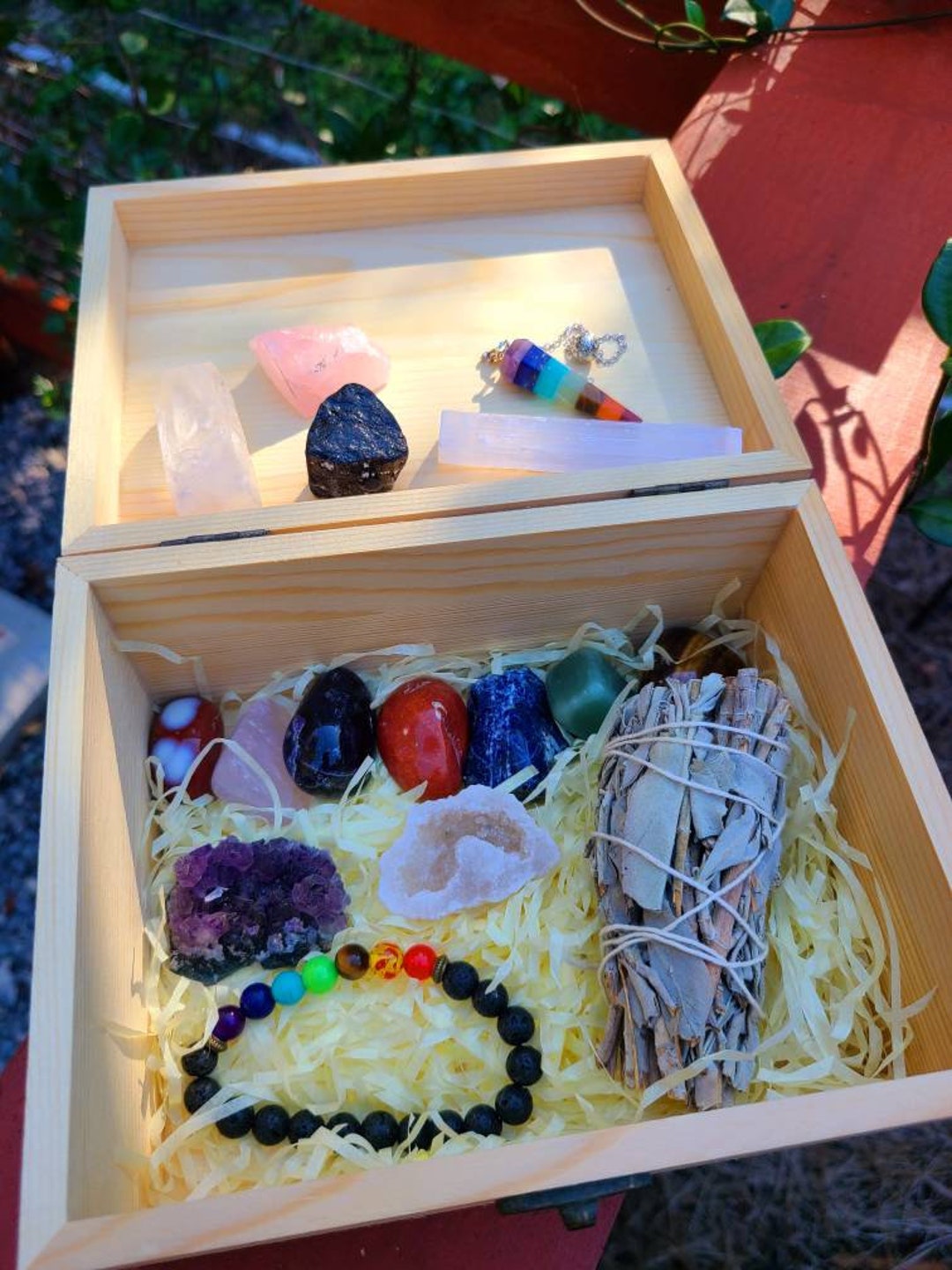 Large Chakra Crystal Box Set for Meditation and Energy Work, Spiritual ...