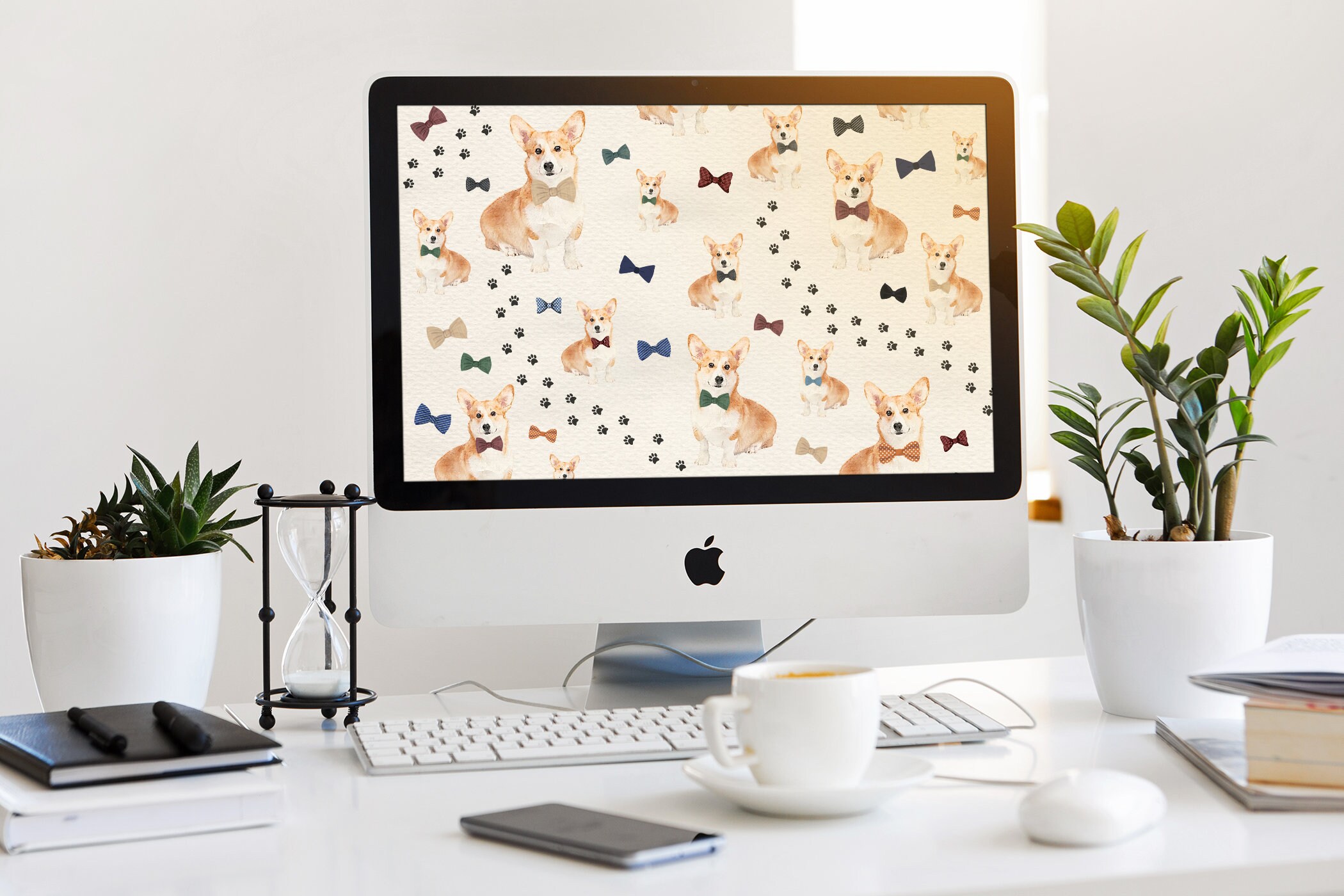 Talk Corgi to Me Scrapbook Paper Craft Paper Corgi Pattern Corgi Dog ...