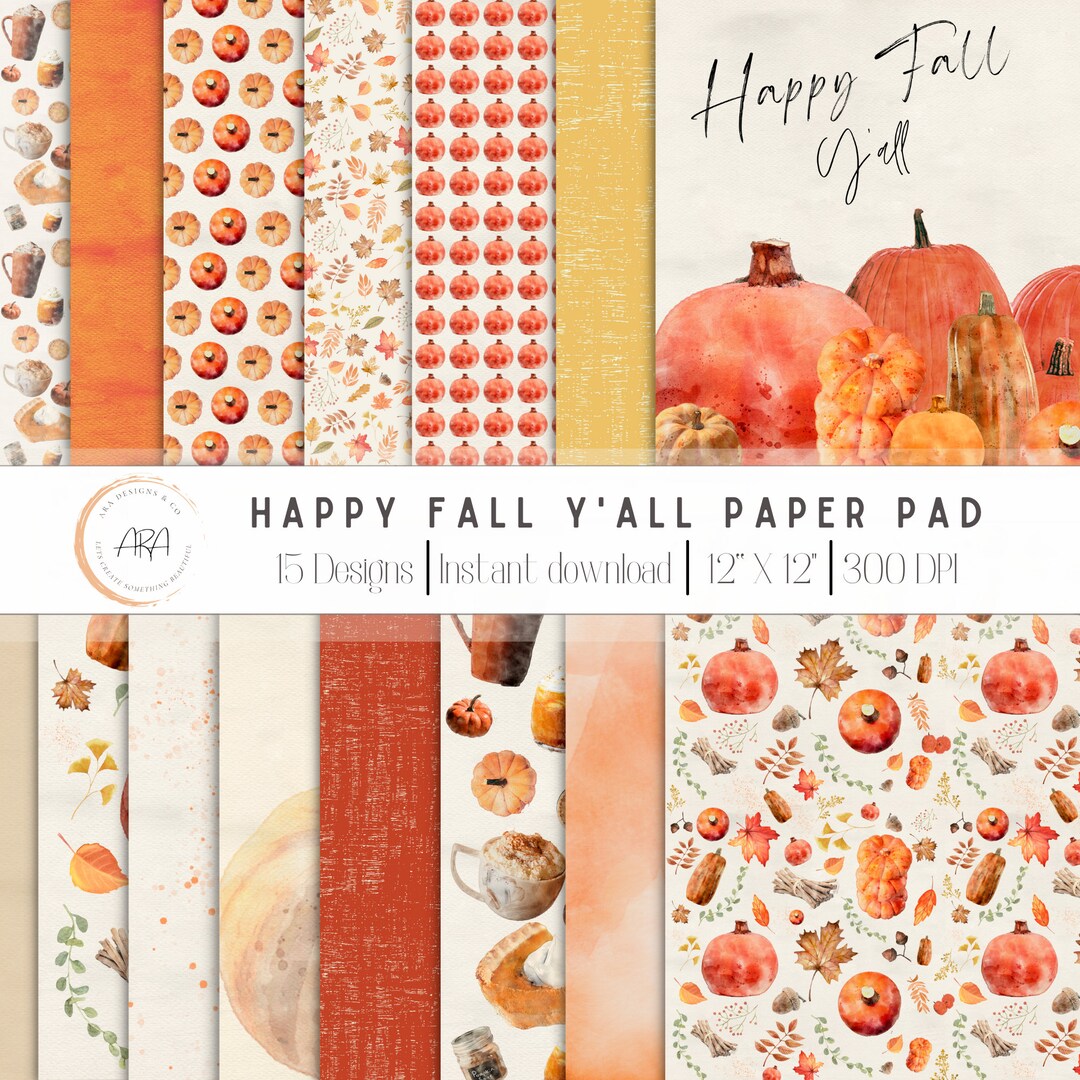 Digital Paper Pack. Scrapbook Papers. Fall Digital Paper.scrapbook ...