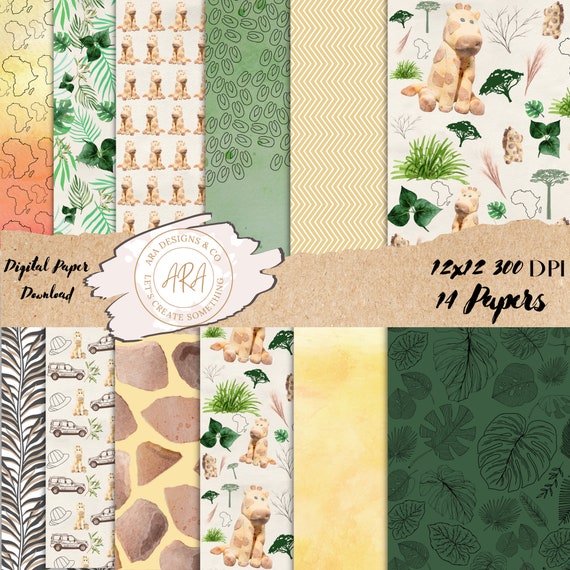 Digital Paper Pack. Scrapbook Papers. Digital Paper. | Etsy