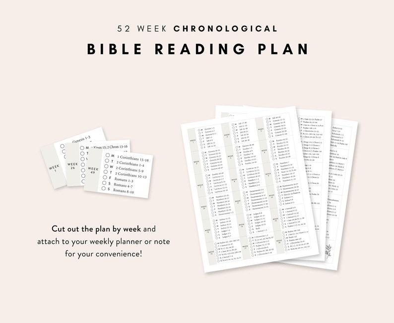 Chronological Bible Reading Plan | 52 Week Bible Reading Plan | 365 ...