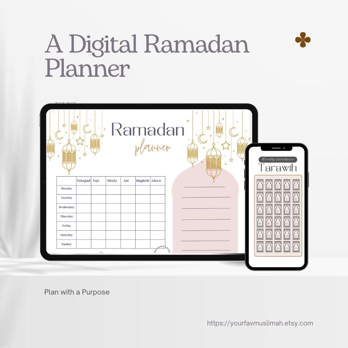 Ramadan Planner, Quran Tracker, Deen Organizer for Muslim Women, Prayer ...