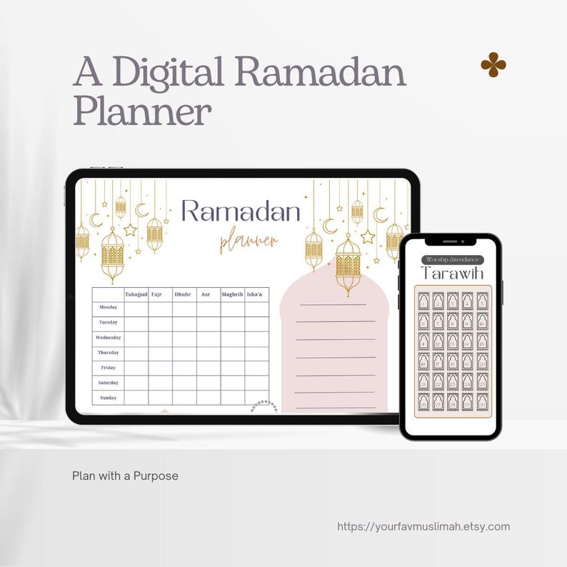 Ramadan Planner, Quran Tracker, Deen Organizer for Muslim Women, Prayer ...