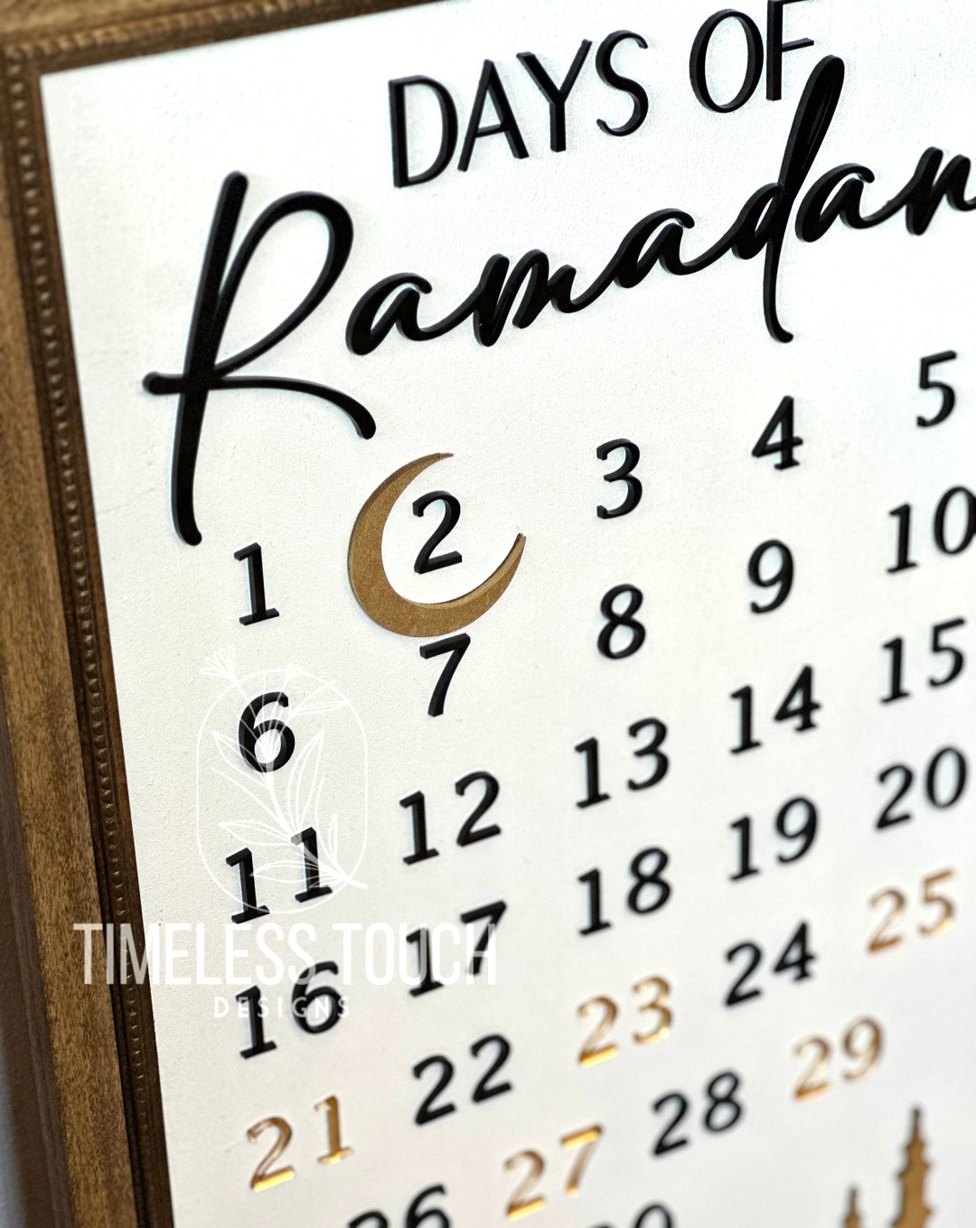 UPDATED! Magnetic Wood and Acrylic Ramadan Countdown Calendar -ramadan ...