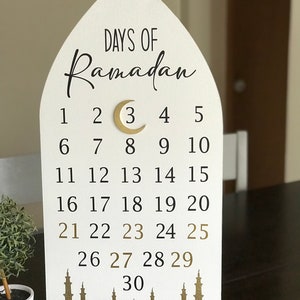 Updated Ramadan Countdown Calendar Wood and Acrylic - Ramadan Countdown ...