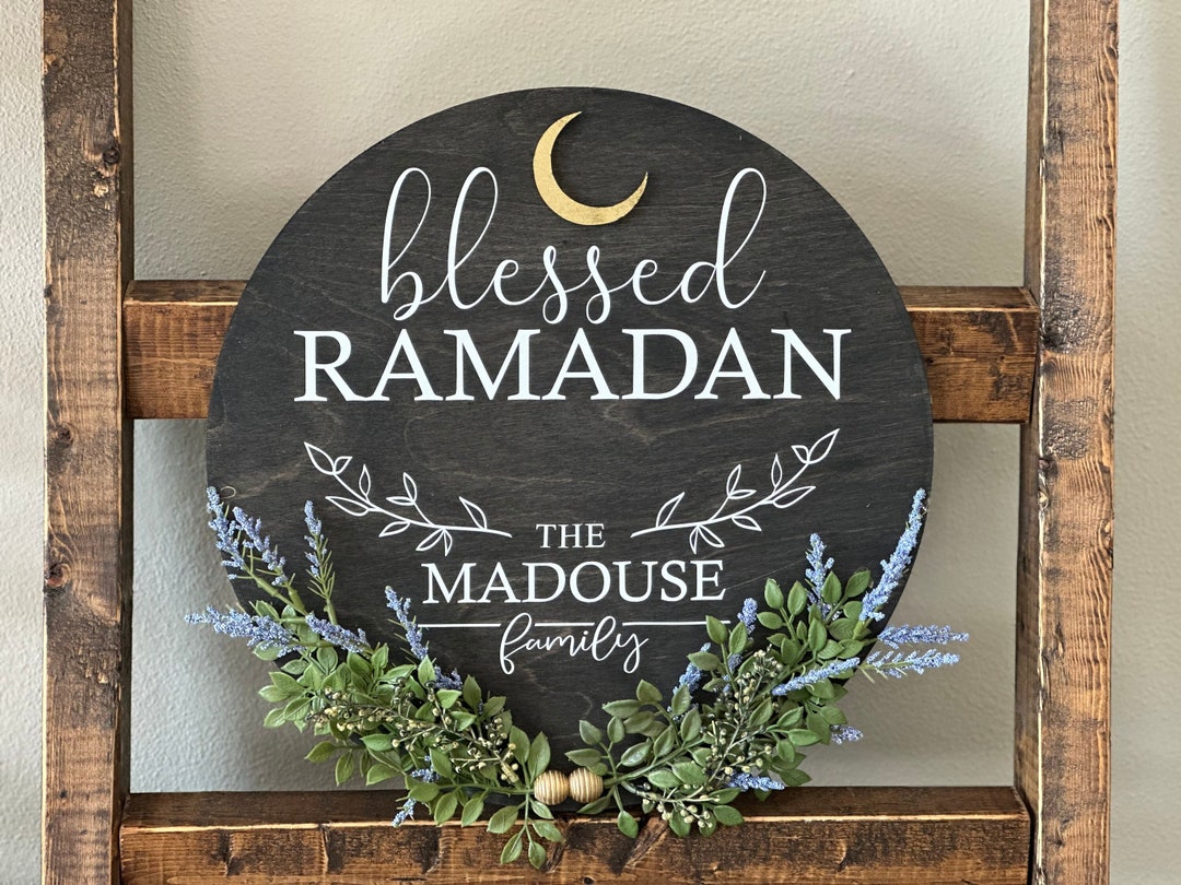 Ramadan Sign - Ramadan Mubarak - Blessed Ramadan - Ramadan Door Sign ...