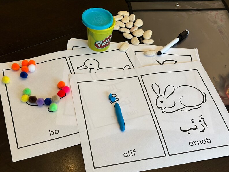Arabic Letters - Arabic Montessori- Arabic Letters Activity Pack ...