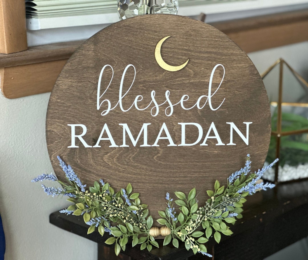 Ramadan Sign - Ramadan Mubarak - Blessed Ramadan - Ramadan Door Sign ...
