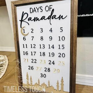 UPDATED! Magnetic Wood and Acrylic Ramadan Countdown Calendar -ramadan ...