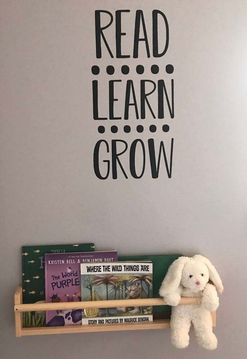 Read Wall Decal Read Learn Grow Reading Wall Decal - Etsy