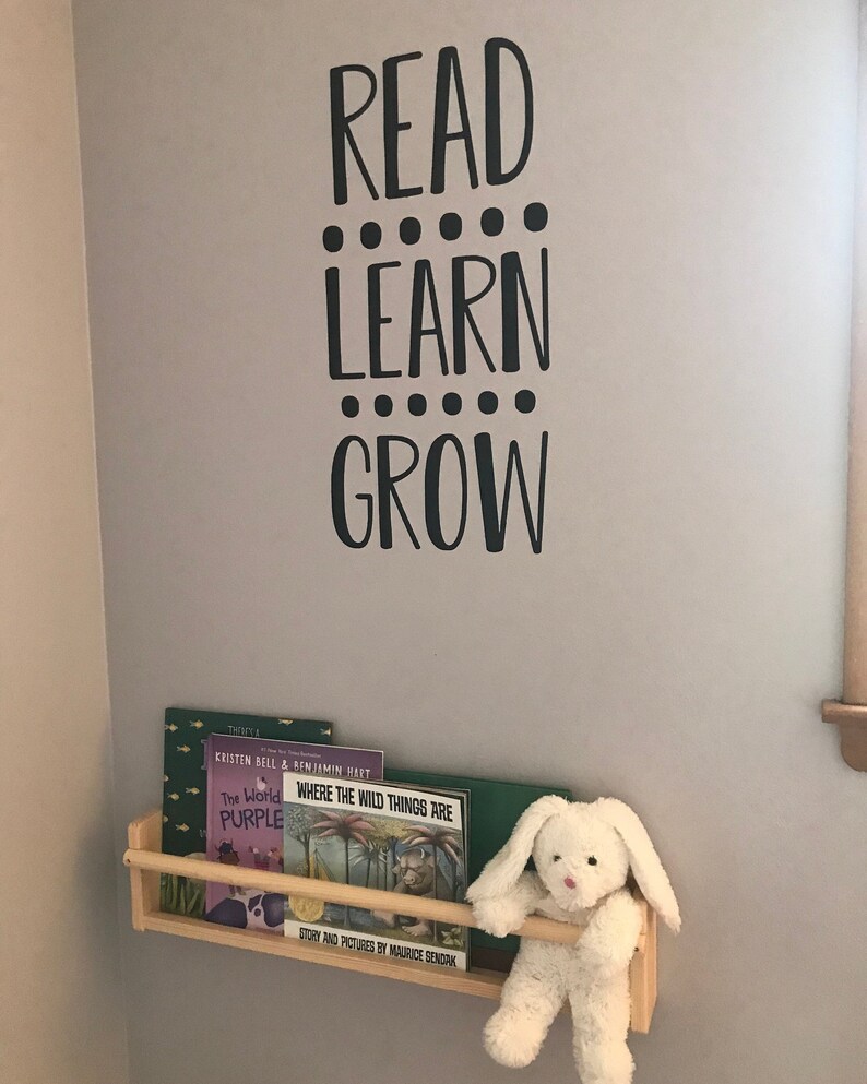 Read Wall Decal Read Learn Grow Reading Wall Decal - Etsy