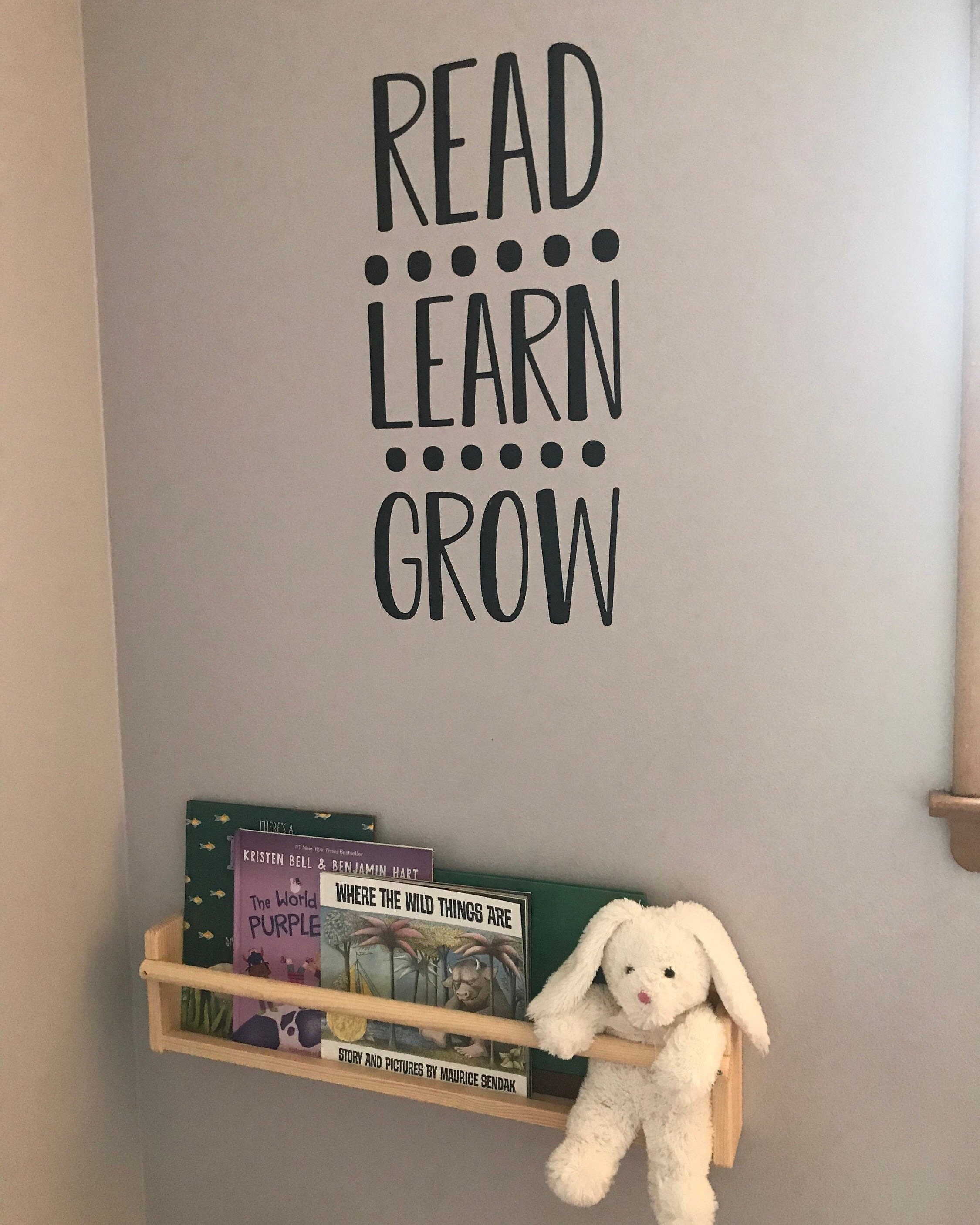 Read Wall Decal Read Learn Grow Reading Wall Decal - Etsy