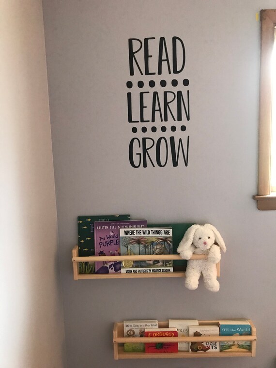 Read Wall Decal Read Learn Grow Reading Wall Decal | Etsy