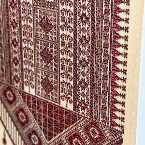 FRAME INCLUDED ENGRAVED and Color Filled Tatreez - Framed Tatreez ...