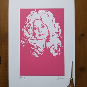 Dolly Parton A3 Original Lino Print - Etsy