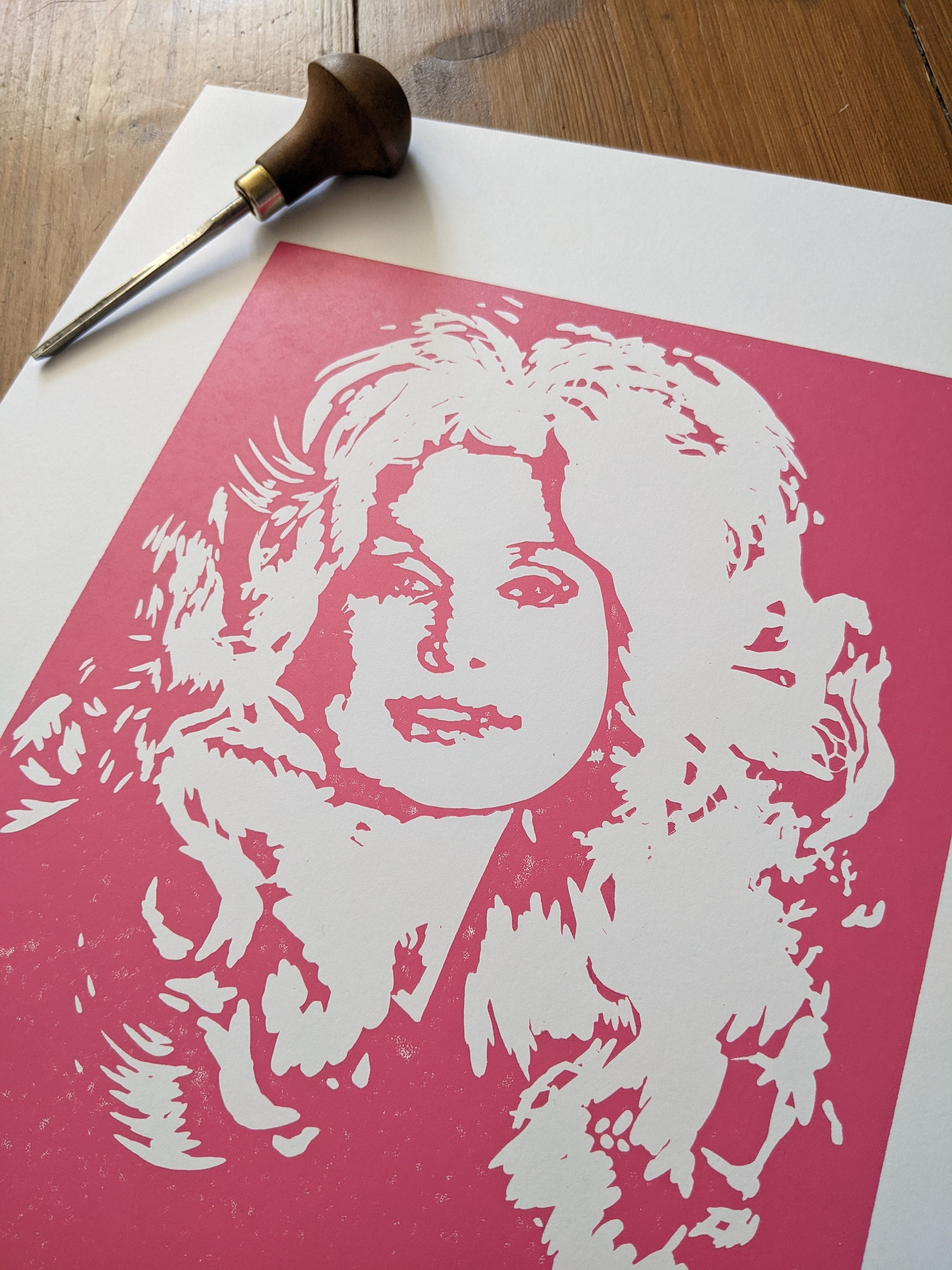 Dolly Parton A3 Original Lino Print - Etsy